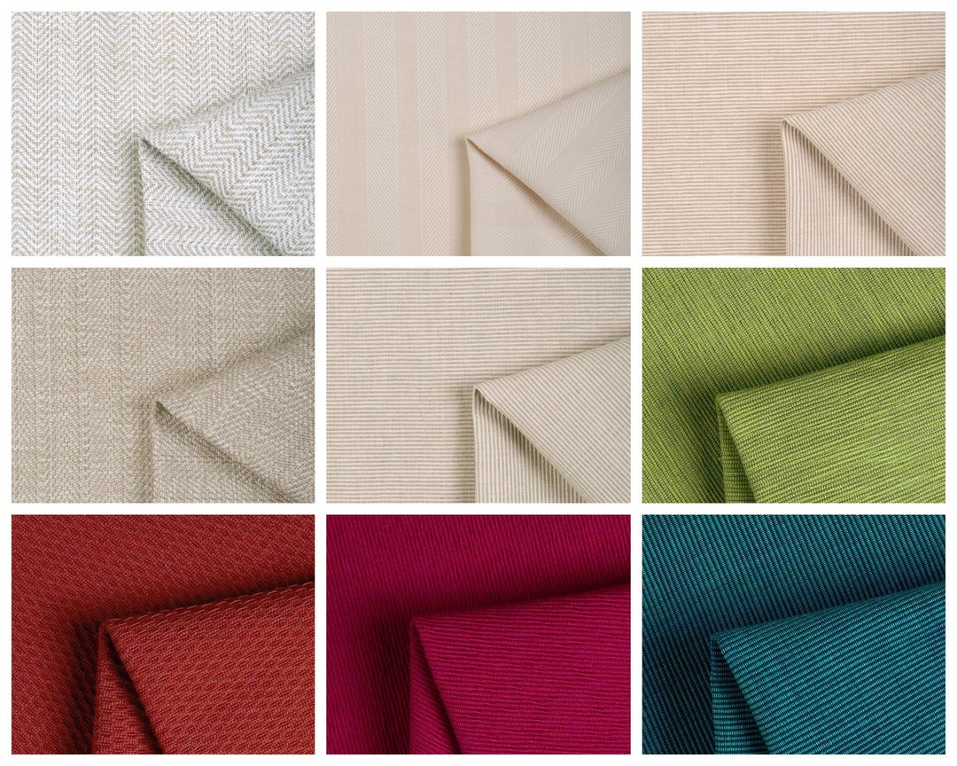 Textured Plain Cotton Curtains. 12 Colors. Custom Window Drapes for ...