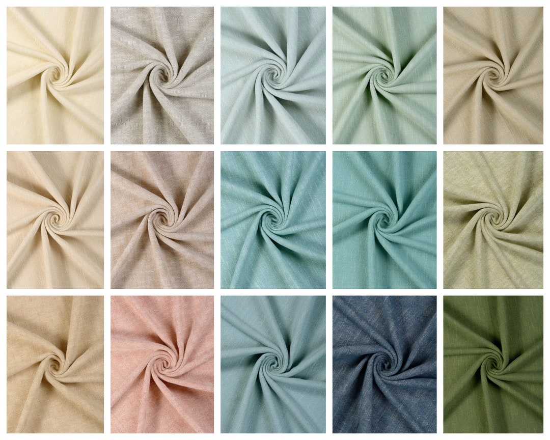 Pure Cotton Textured Curtains. 15 Colors. Custom Window Drapes for ...