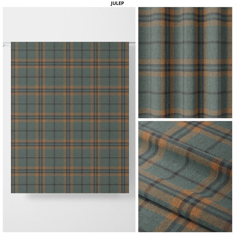 Checked Fabric by the Yard. 6 Colors. Multipurpose Plaid Fabric for ...