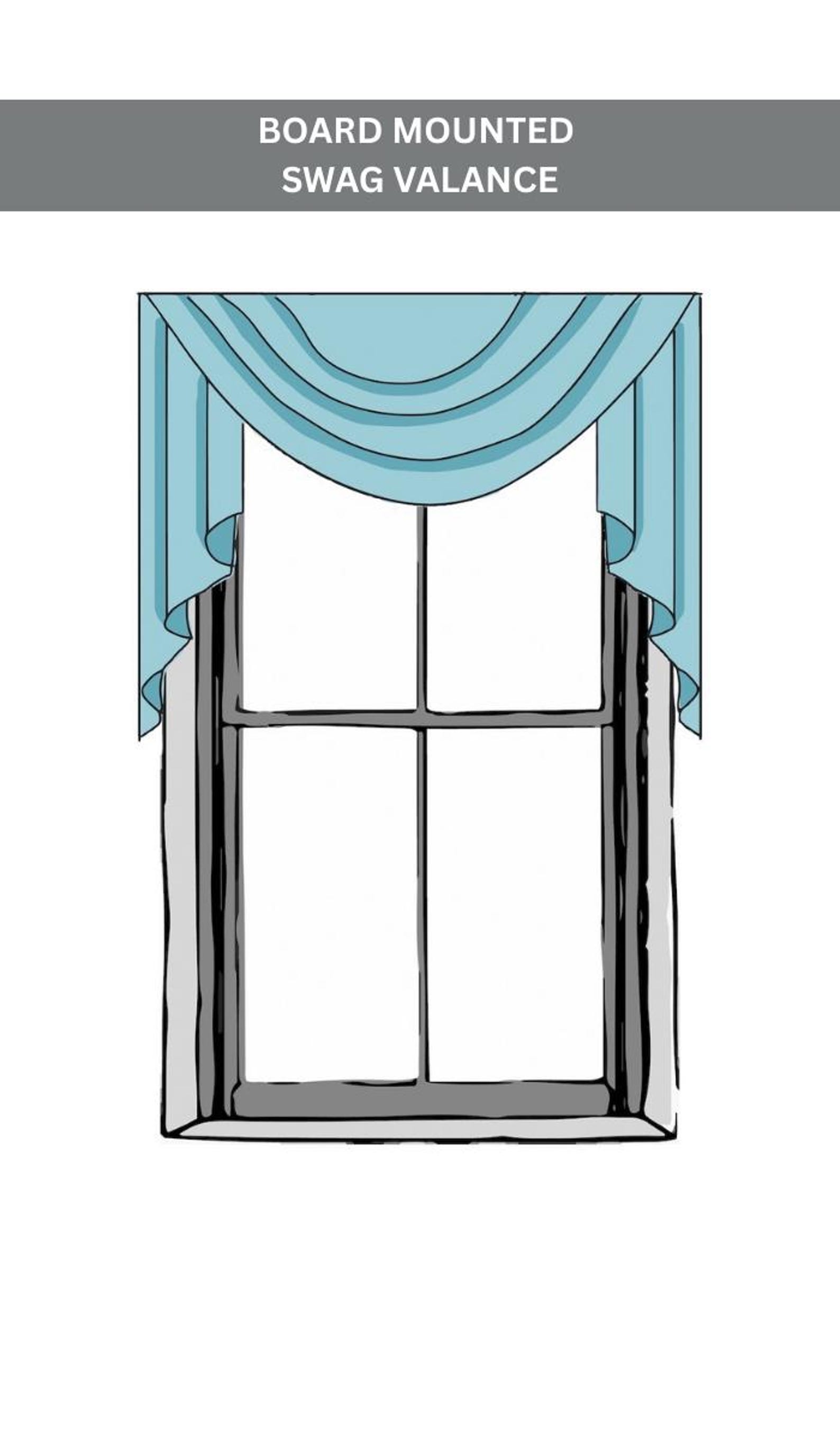 Custom Size Board Mounted Swag Window Valance With Any Fabric. for ...
