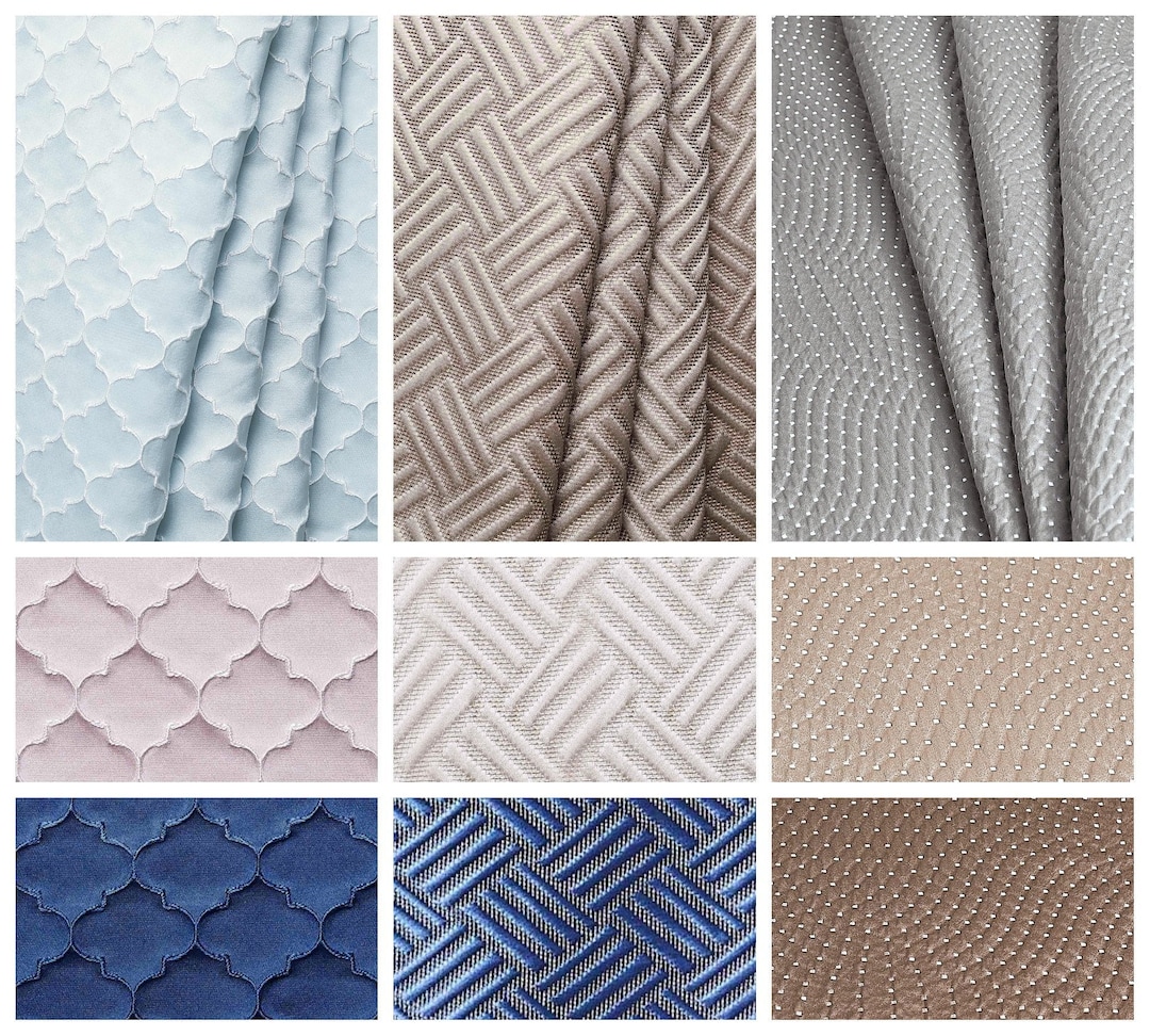 Self-textured/ Embossed Fabric by Yard. 3 Patterns, 14 Options ...
