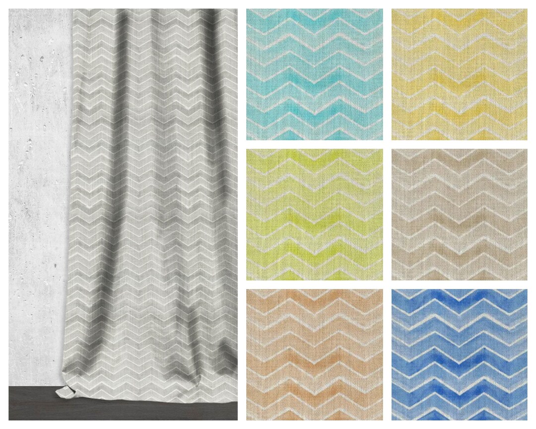 Chevron Patterned Fabric by the Yard. 7 Colors. Multipurpose Use for ...