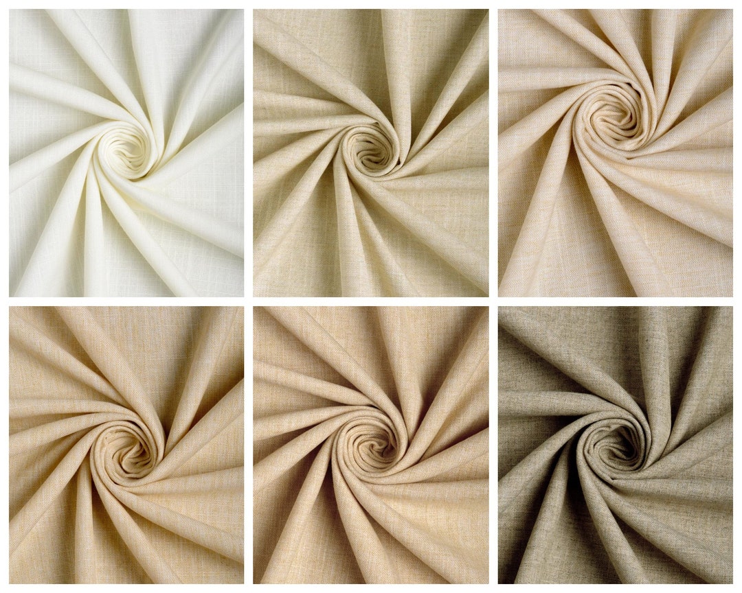 6 Neutral Color Fabric by the Yard. Multipurpose Fabric for Window ...