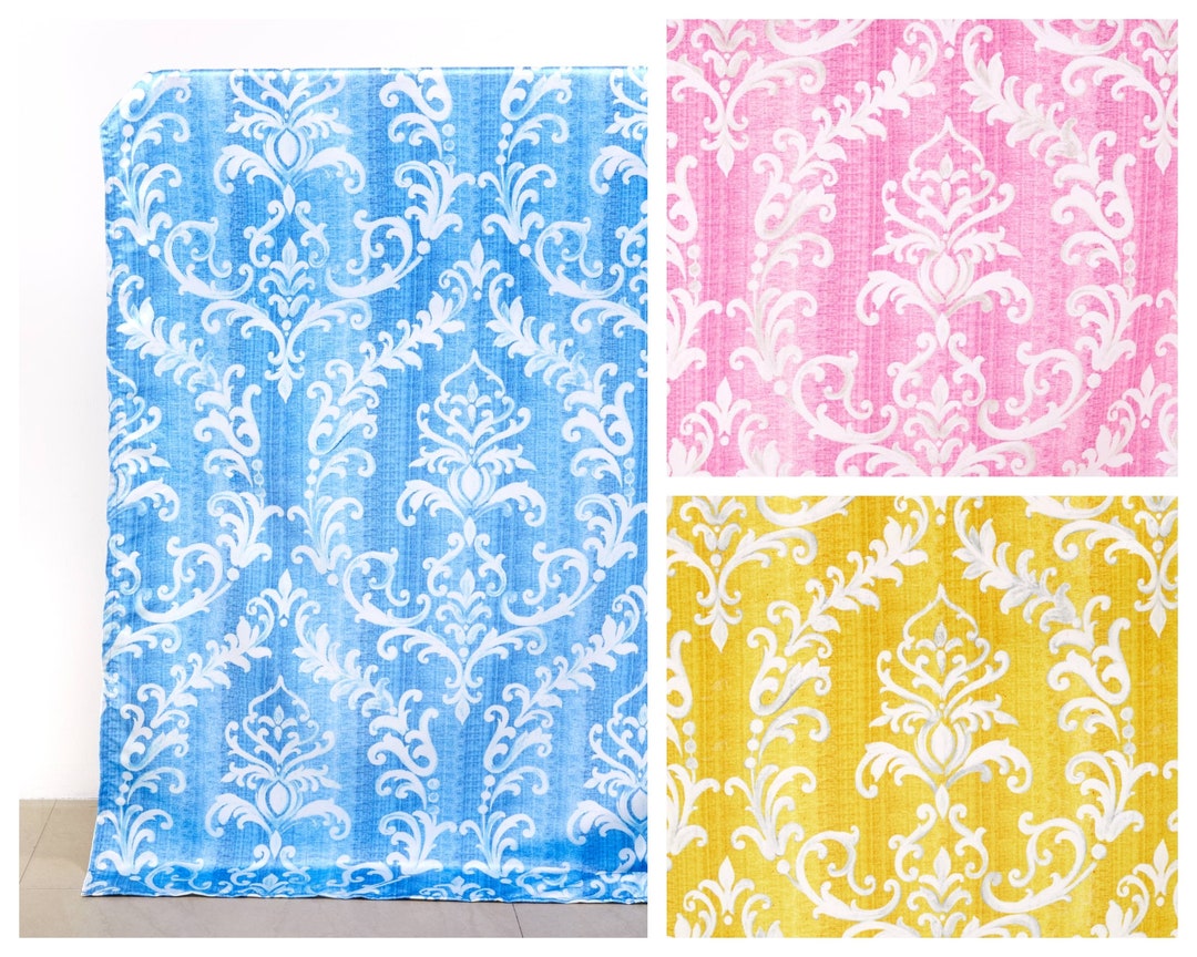 3 Colors. Floral Damask Roman Shades. Custom Size Window Blinds for ...