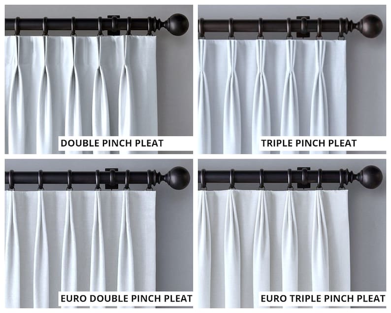 12 Colors. Pinch Pleat Drapery. Floral Curtains. Blackout Option ...