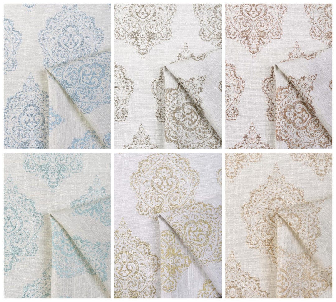 7 Colors. Floral Damask Roman Shades. Custom Window Blinds for Living ...