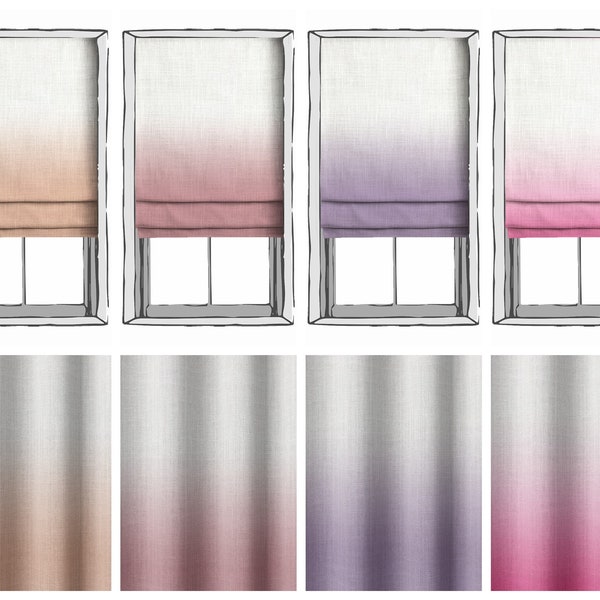 Pink Roman Shades - Etsy