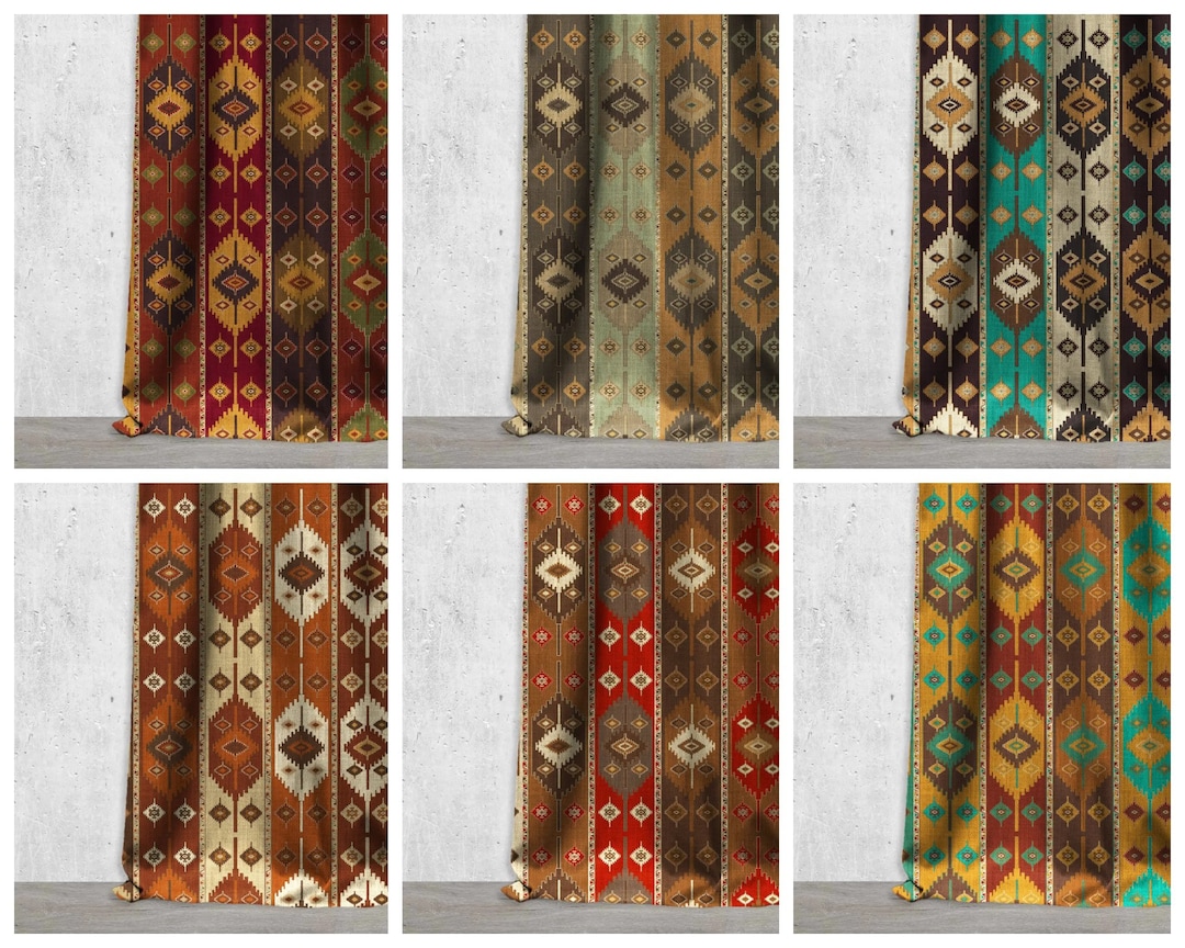 Kilim Print Fabric by the Yard. 6 Options. Multipurpose Usage for ...
