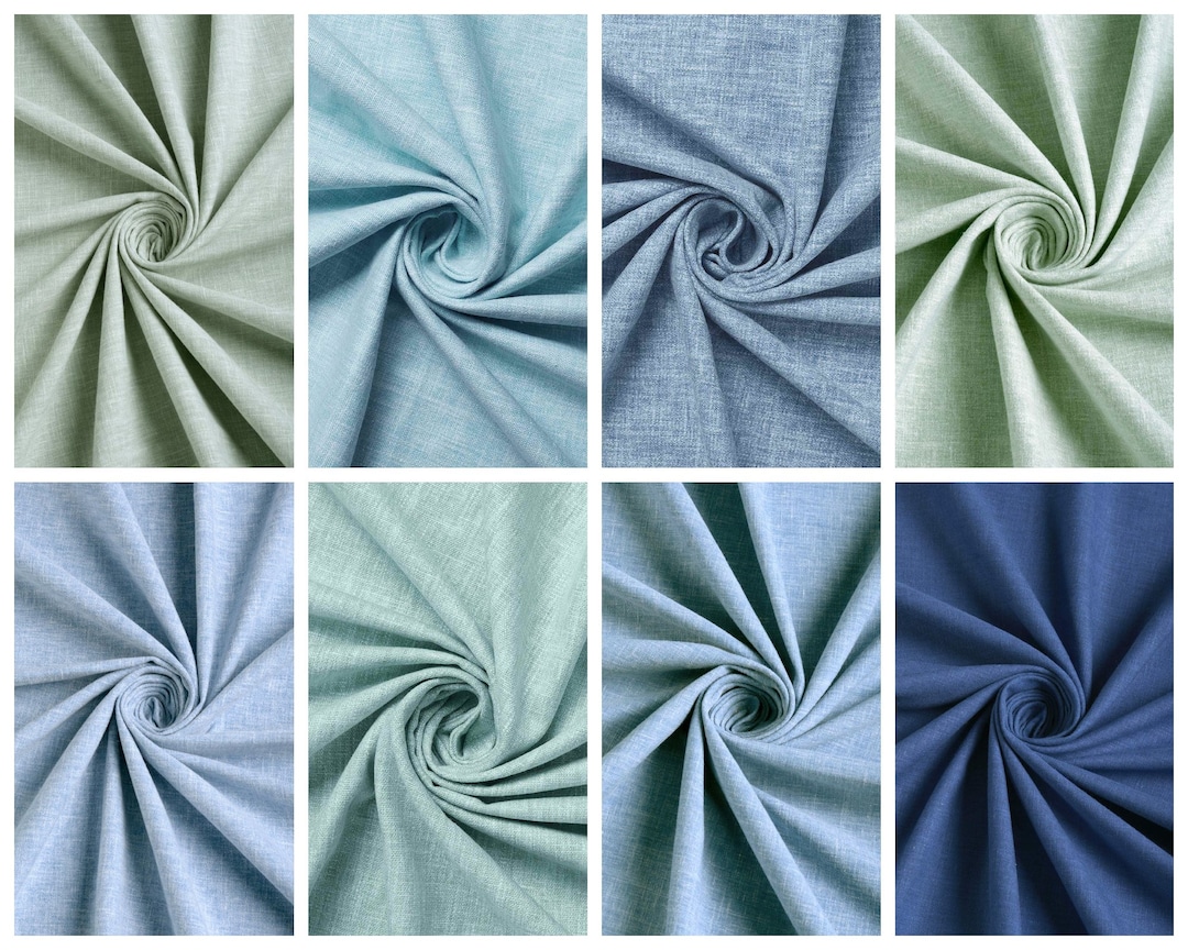 Blue Tone Roman Shades. 9 Colors. Custom Cotton Blend Window Blinds for ...