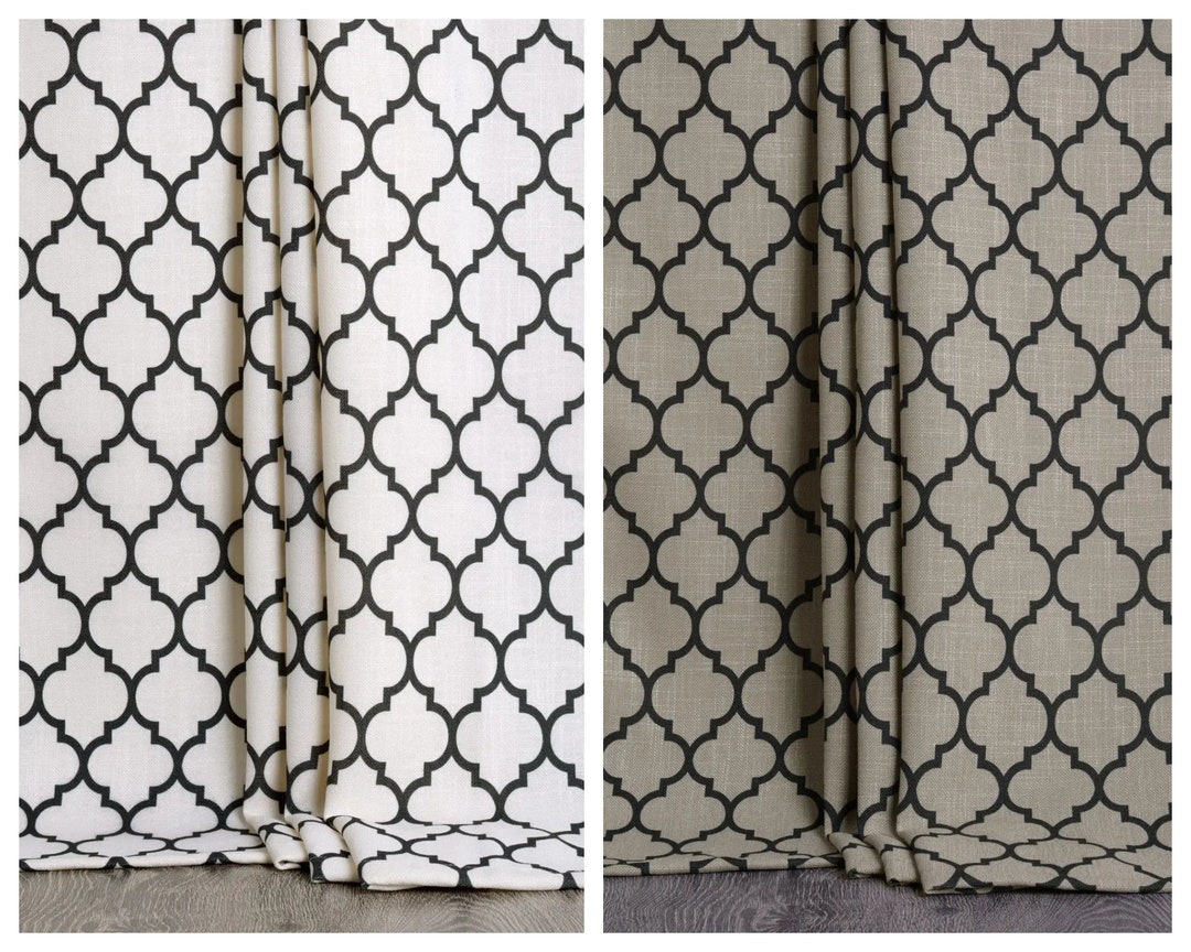 Moroccan Tile Pattern Fabric by the Yard. 2 Colors. Multipurpose Fabric ...