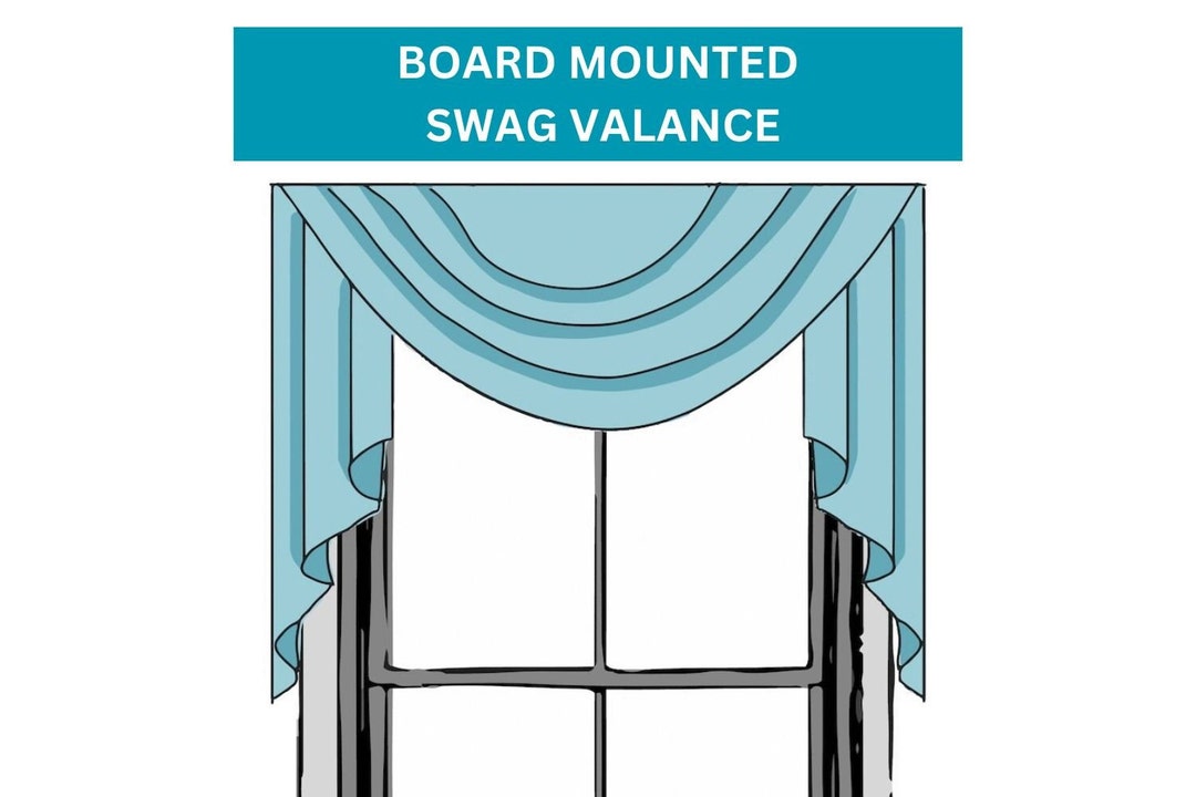 Custom Size Board Mounted Swag Window Valance With Any Fabric. for ...