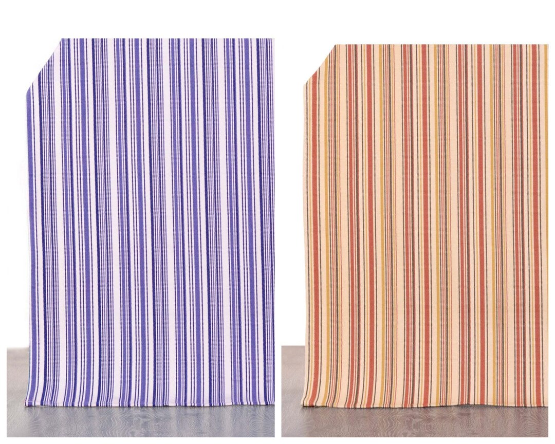 Cotton Striped Fabric by the Yard. Multipurpose Fabric for Home Decor ...