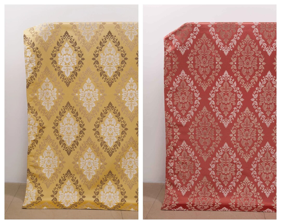 2 Colors. Floral Damask Roman Shades. Blackout Lining Option. Window ...