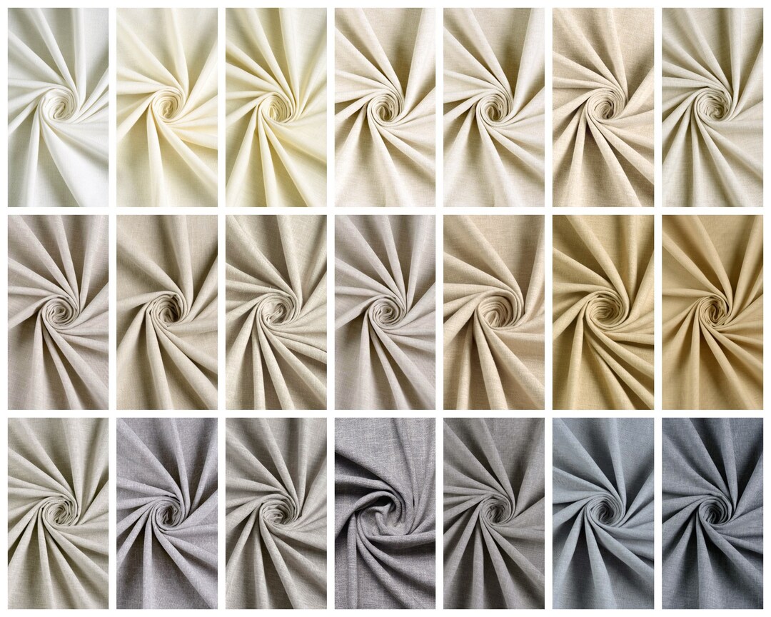 22 Colors. Cotton/ Linen Blend Fabric by the Yard. - Etsy