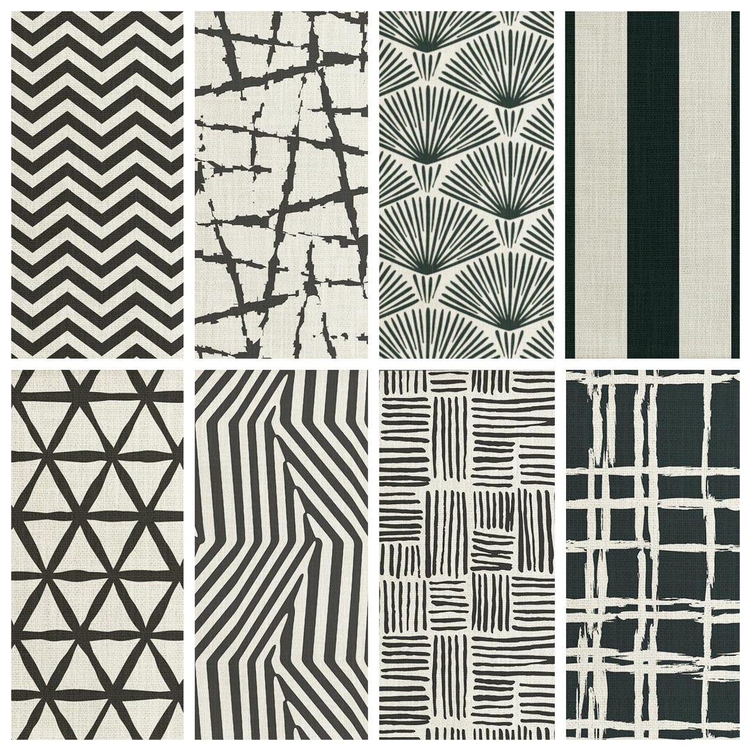 Black and White Printed Fabric by the Yard. 19 Modern Patterns ...