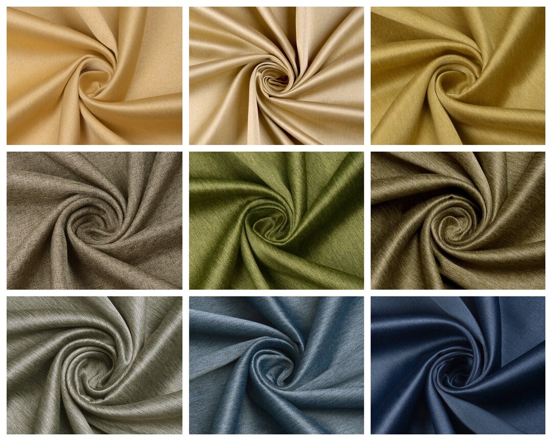 Blackout Fabric by the Yard. 10 Colors. Thermal Soft Fabric for Drapery ...