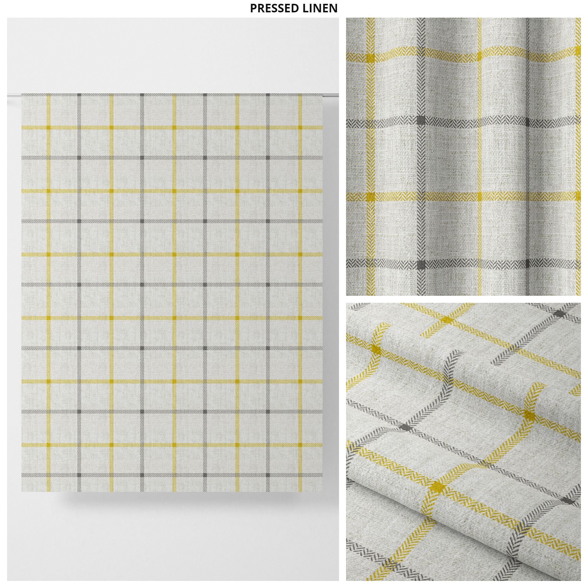 White Checkered Plaid Fabric by the Yard. 5 Colors. Multipurpose Fabric ...