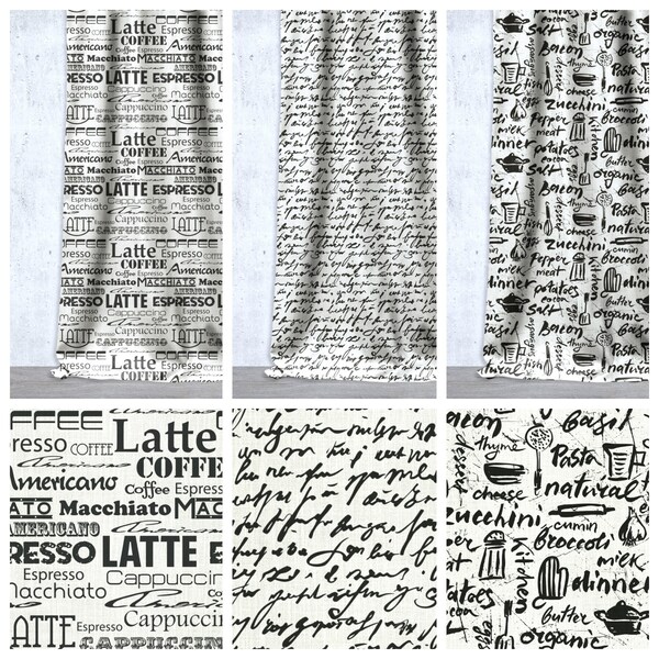 Text Print Fabric - Etsy