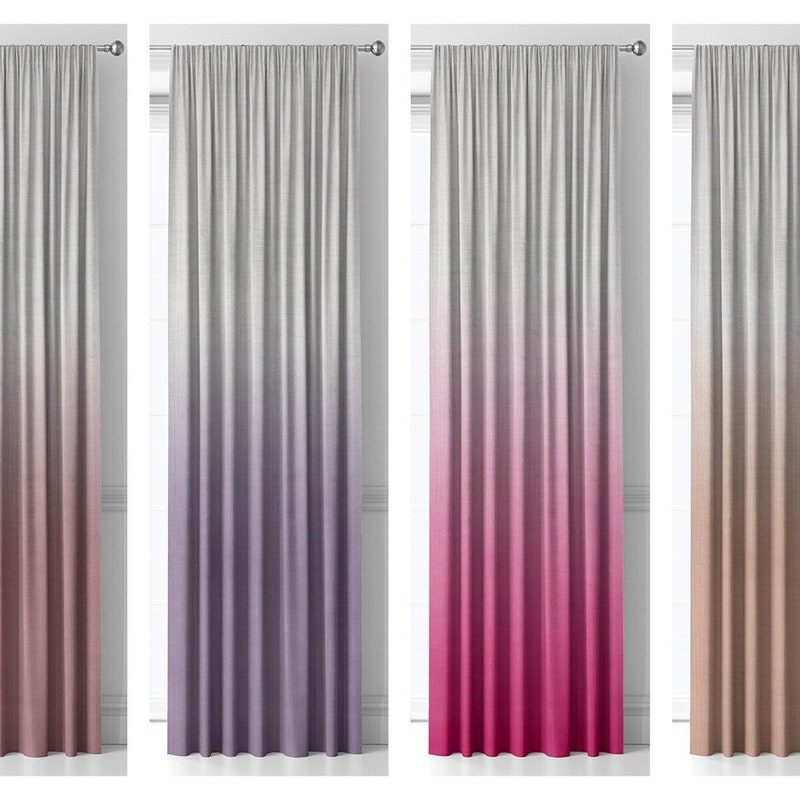 Colorblock Curtains - Etsy