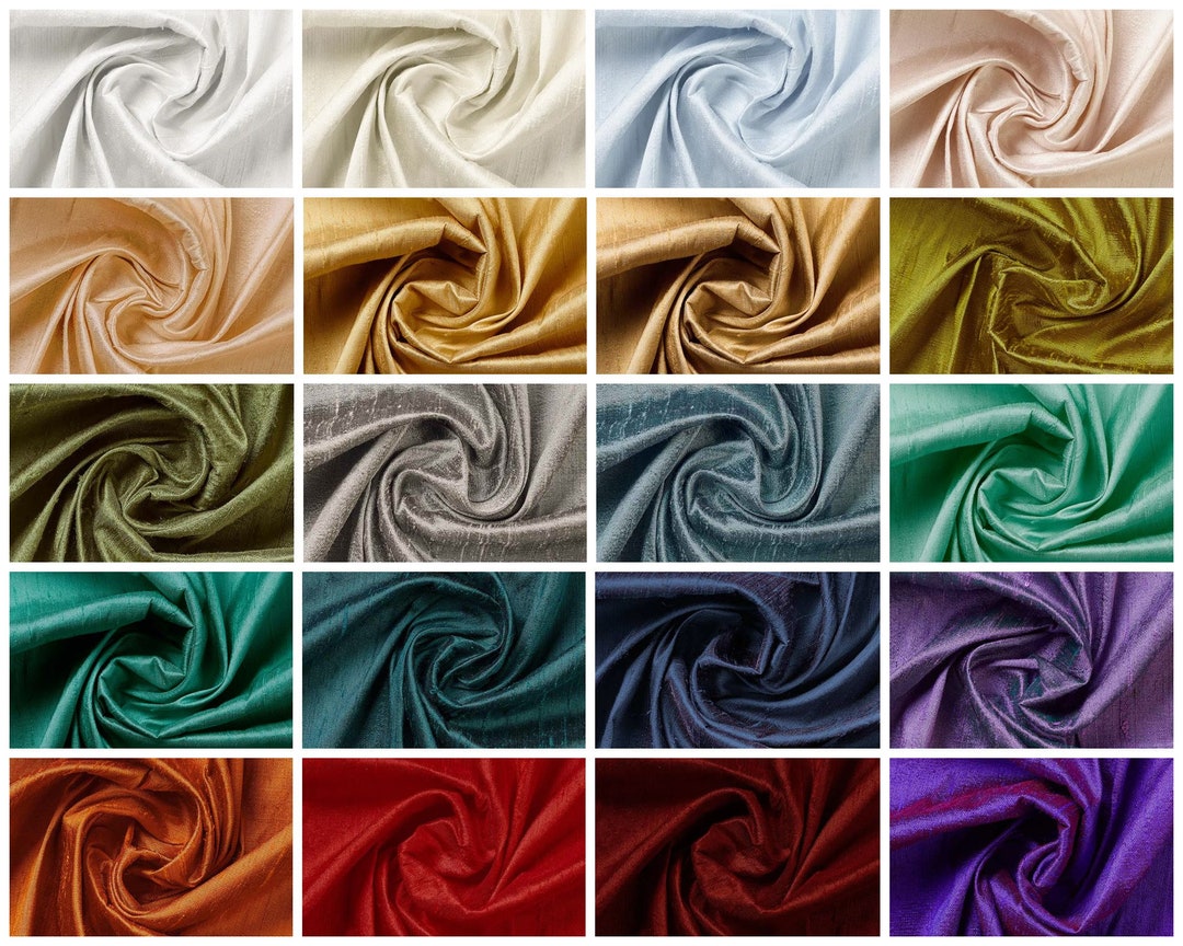 45 Colors. Pinch Pleat Silk Drapes. Blackout Lining Option. Custom ...