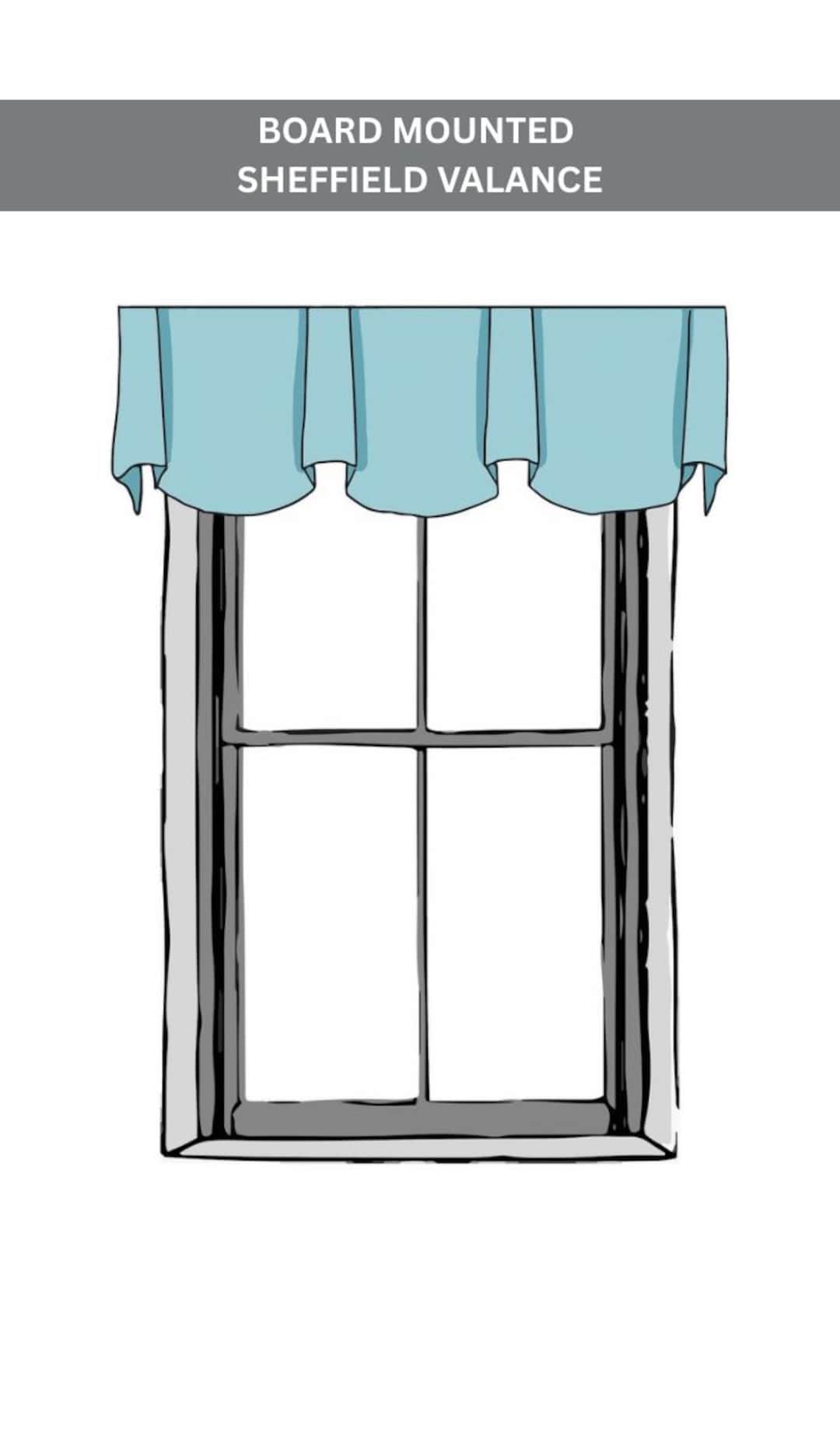 Board Mounted Sheffield Valance. Custom Size Window Valance. Pick Any ...