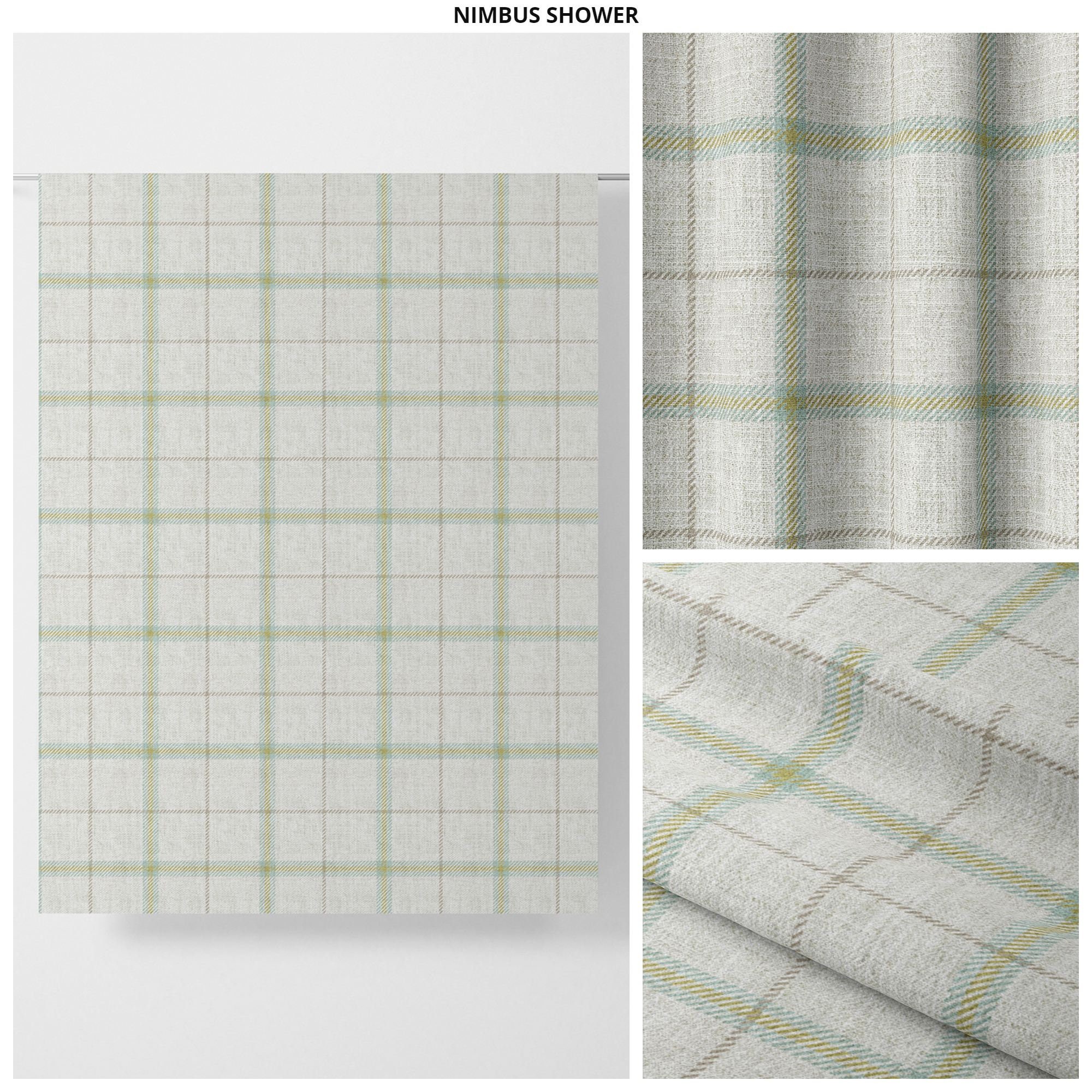 White Checkered Plaid Fabric by the Yard. 6 Colors. - Etsy