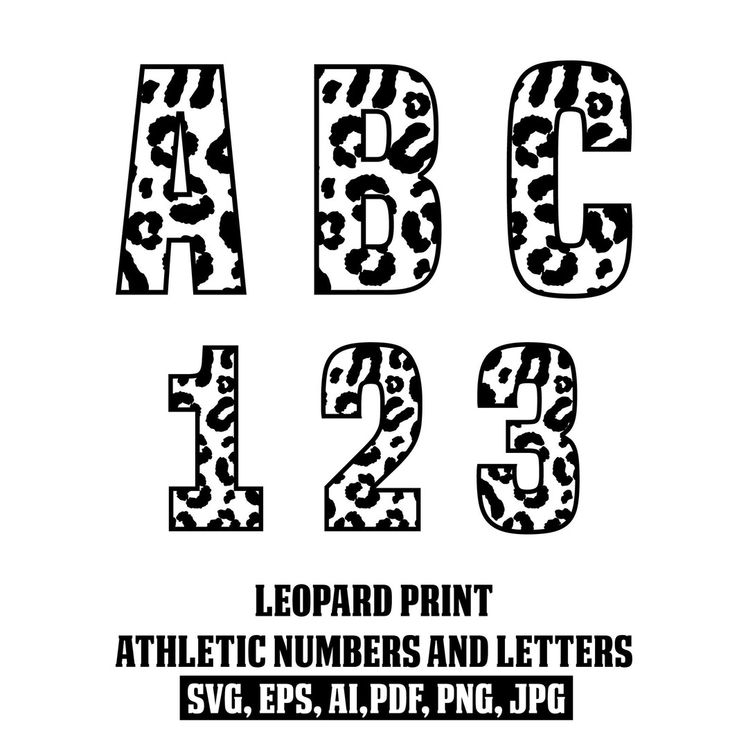 Leopard Alphabet Svg, Leopard Print Svg, Silhouette Svg, Animal Fonts ...