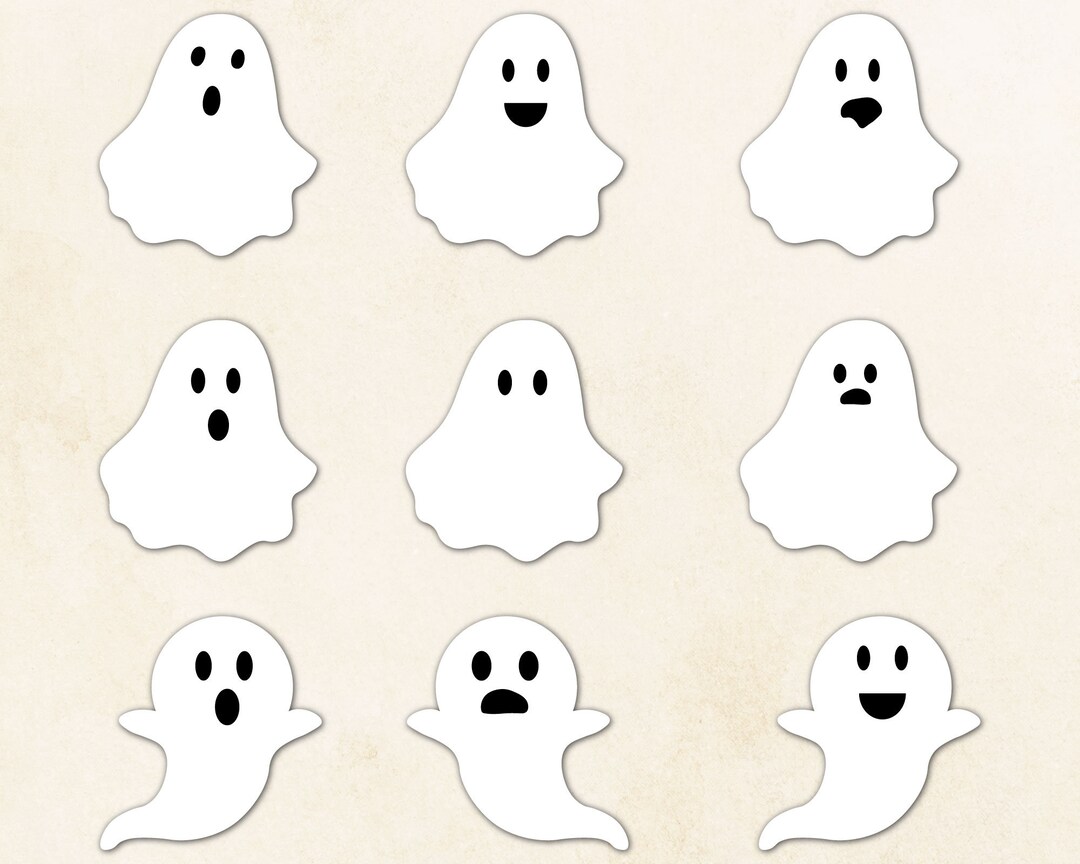 Cute Ghost Svg Bundle, Digital Download, Halloween Svg, Ghosts Svg, Boo ...