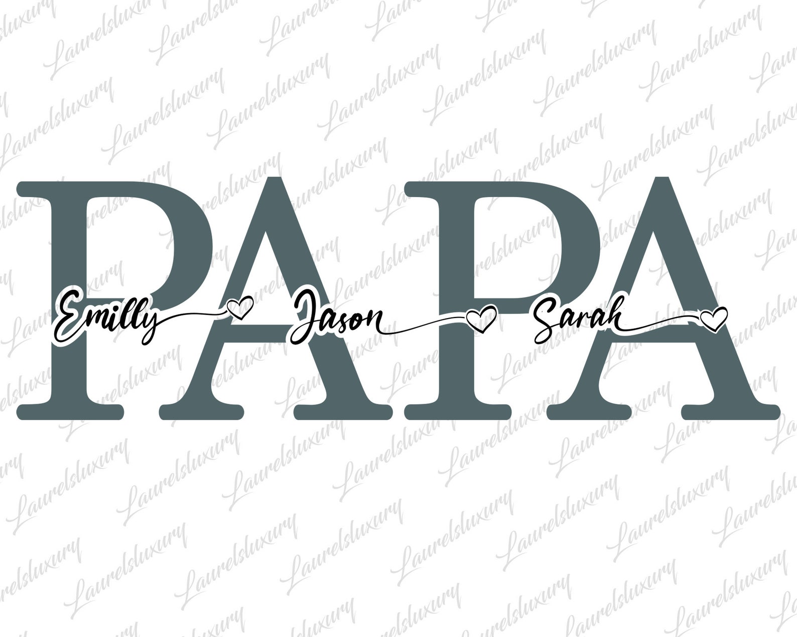 Papa Svg, Father's Day Svg, Split Name Frame Svg, Father Svg ...