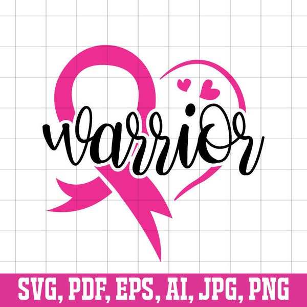 Cancer Warrior Svg - Etsy