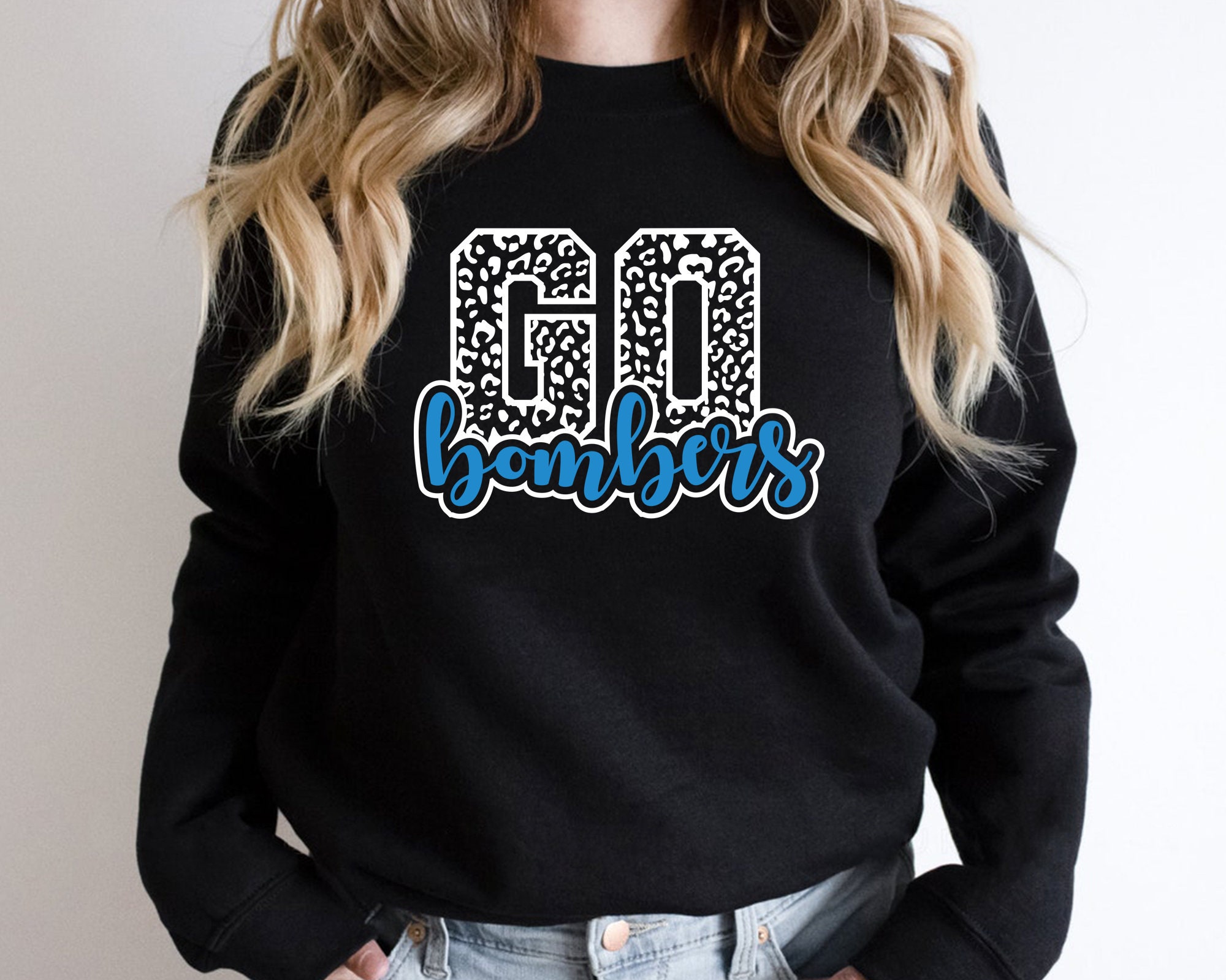 Go Bombers Svg Bombers Black Leopard Print Athletic SVG - Etsy