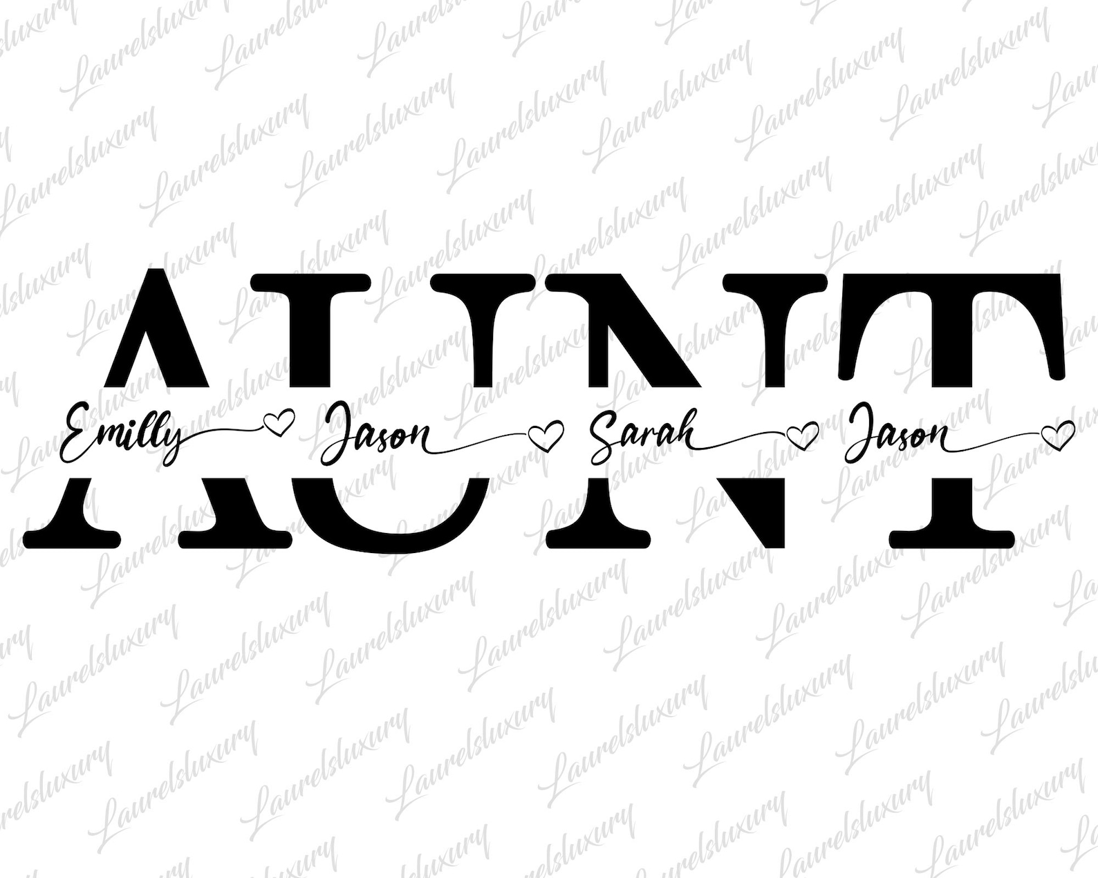Aunt Svg, Best Aunt Svg, Split Name Frame Svg, Auntie Svg, Silhouette ...