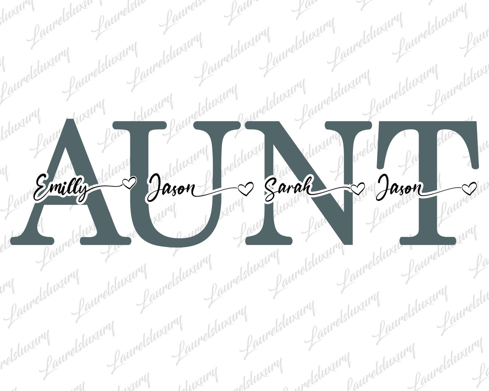 Aunt Svg, Best Aunt Svg, Split Name Frame Svg, Auntie Svg, Silhouette ...