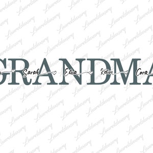 Grandma Svg Mama Svg Mother's Day Svg Split Name Frame - Etsy