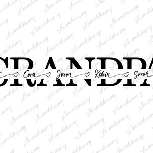 Grandpa Svg, Father Svg, Father's Day Svg, Split Name Frame Svg ...
