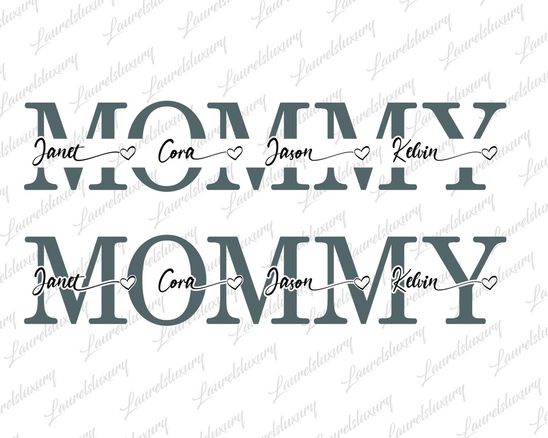 Mommy Svg, Muttertag Svg, Split Name Svg, Silhouette Svg, Mutter Svg, Mom Svg, Digital Download ...