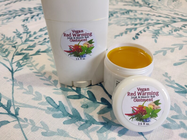 Vegan Red Warming Joint and Muscle Rub Ointment - Etsy