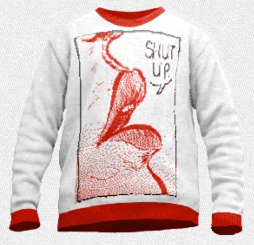 Shut up Comic Panel Cozy Jacquard Sweater - Etsy
