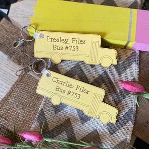 Backpack Bus Tag, School Bus Name Tag, Book Bag Tag, School Bus Number ...