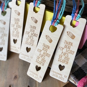 Teacher Gift, Gift for Teachers, Personalized Bookmark, Thank You ...