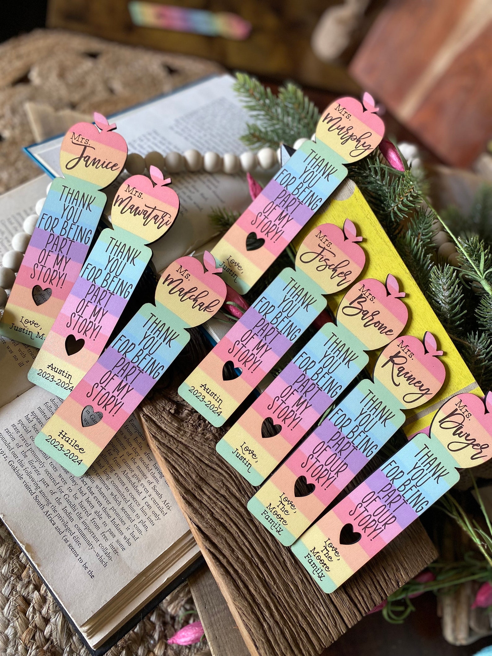Teacher Bookmark, Teacher Appreciation Gift, Christmas Teacher Gift ...