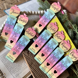 Teacher Bookmark, Teacher Appreciation Gift, Christmas Teacher Gift ...