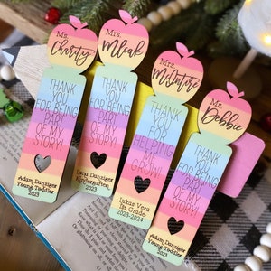 Teacher Bookmark, Teacher Appreciation Gift, Christmas Teacher Gift ...