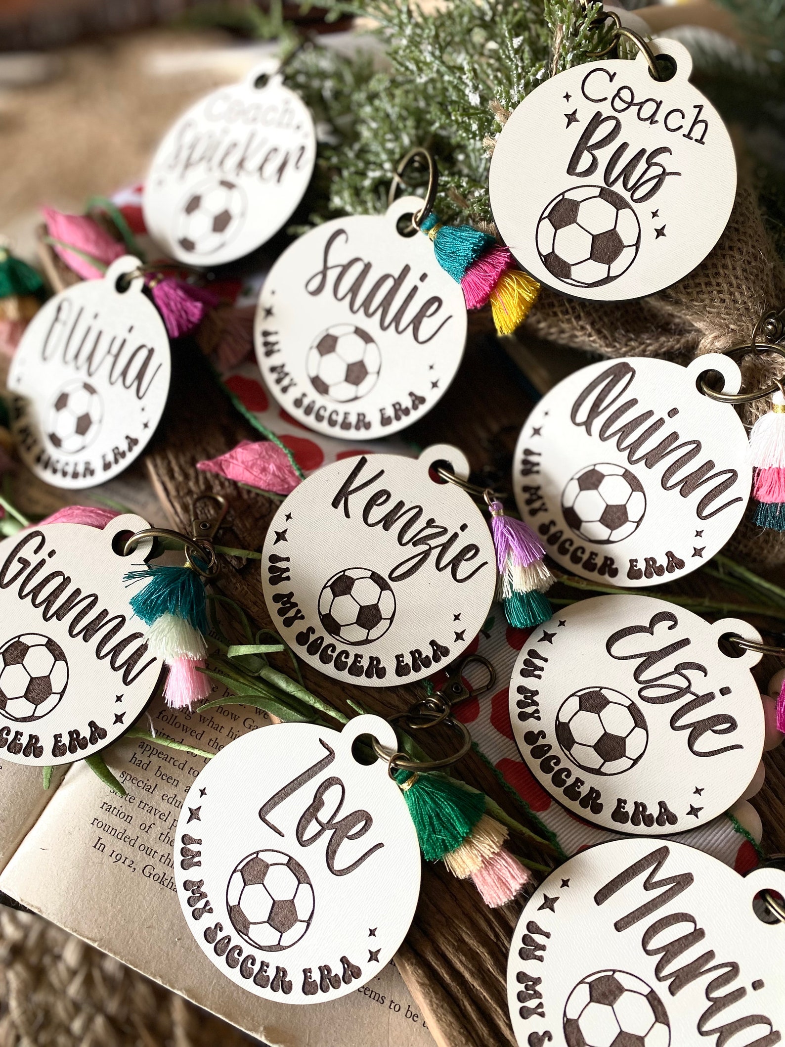 Personalized Soccer Team Keychain: Engraved Sports Gift - Etsy