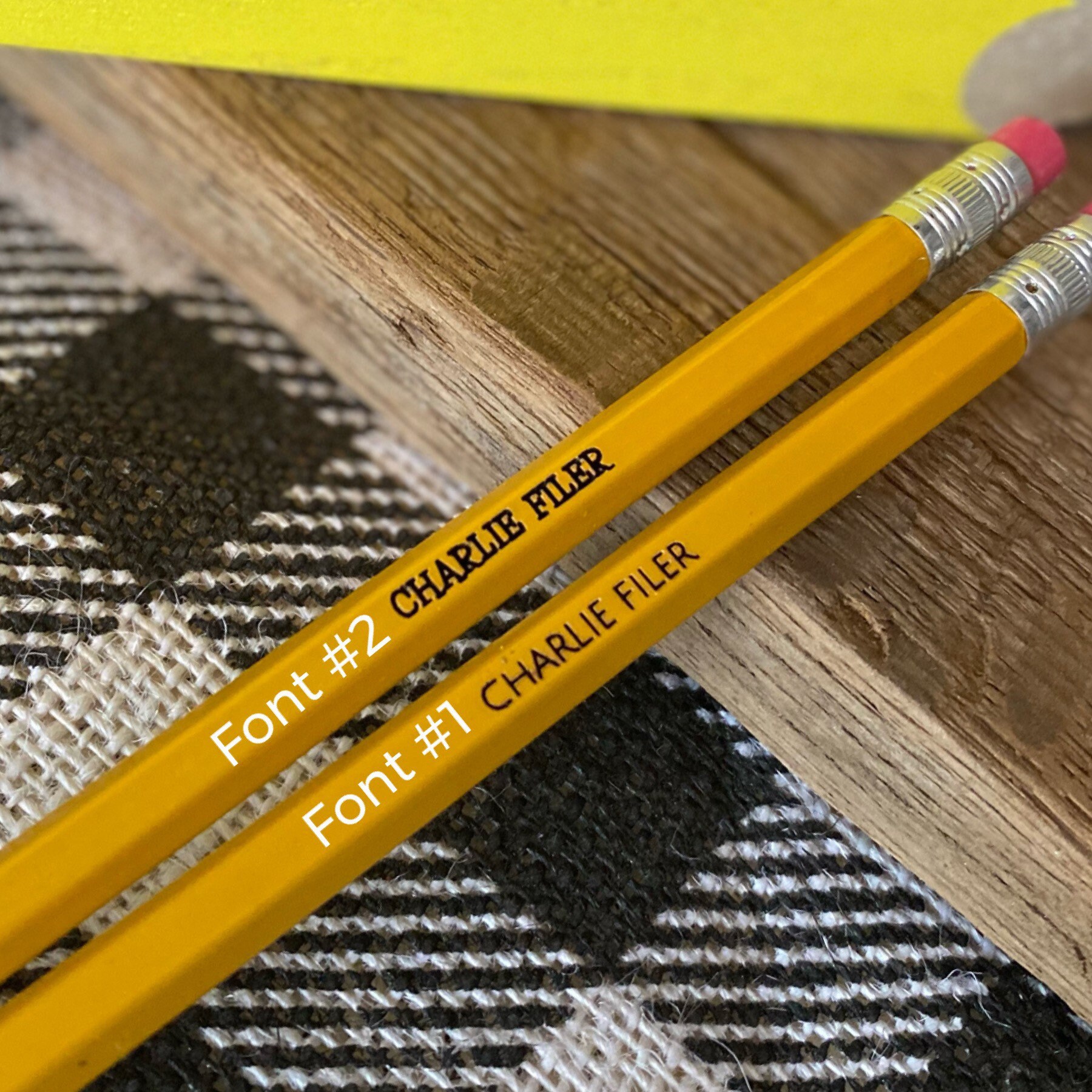 Back to School Pencils Personalized 2 Pencils Engraved - Etsy