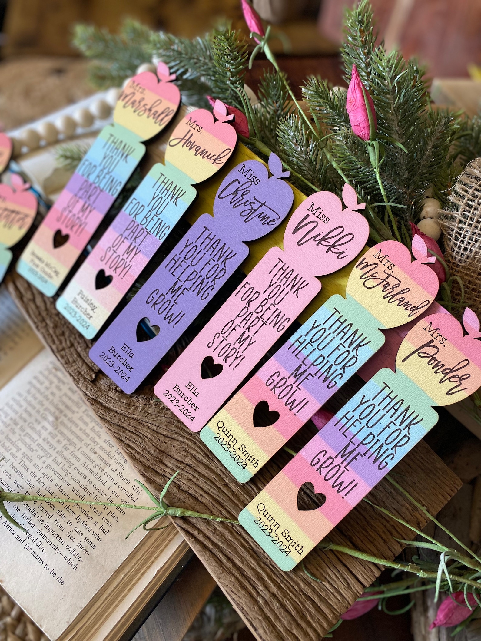 Teacher Bookmark, Teacher Appreciation Gift, Christmas Teacher Gift ...