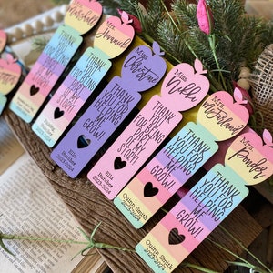 Teacher Bookmark, Teacher Appreciation Gift, Christmas Teacher Gift ...