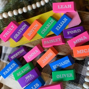 Personalized Erasers, Back to School Erasers, Teacher Gift ...
