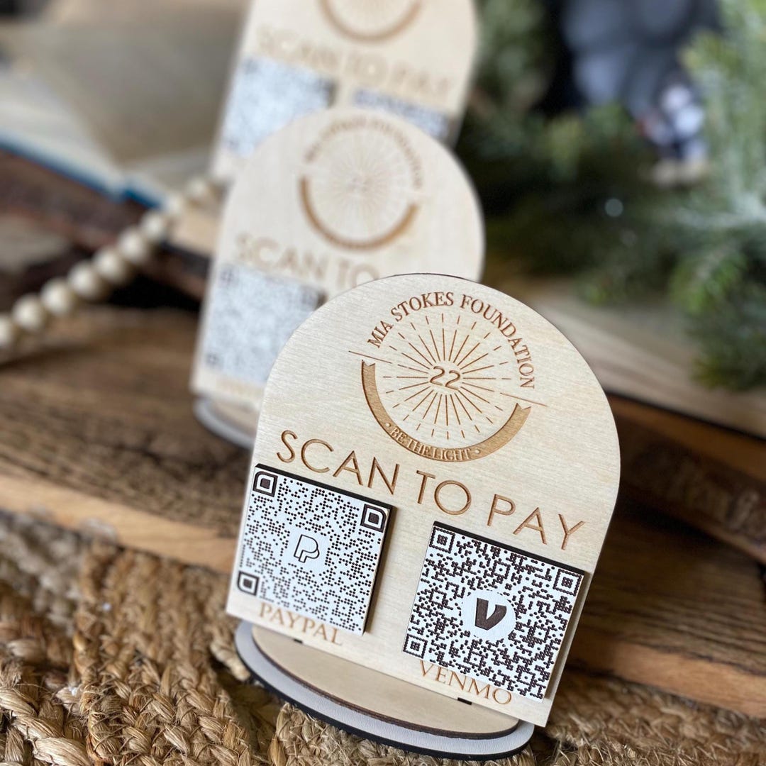 Personalized QR Code Payment Sign: Custom Logo Business Display - Etsy
