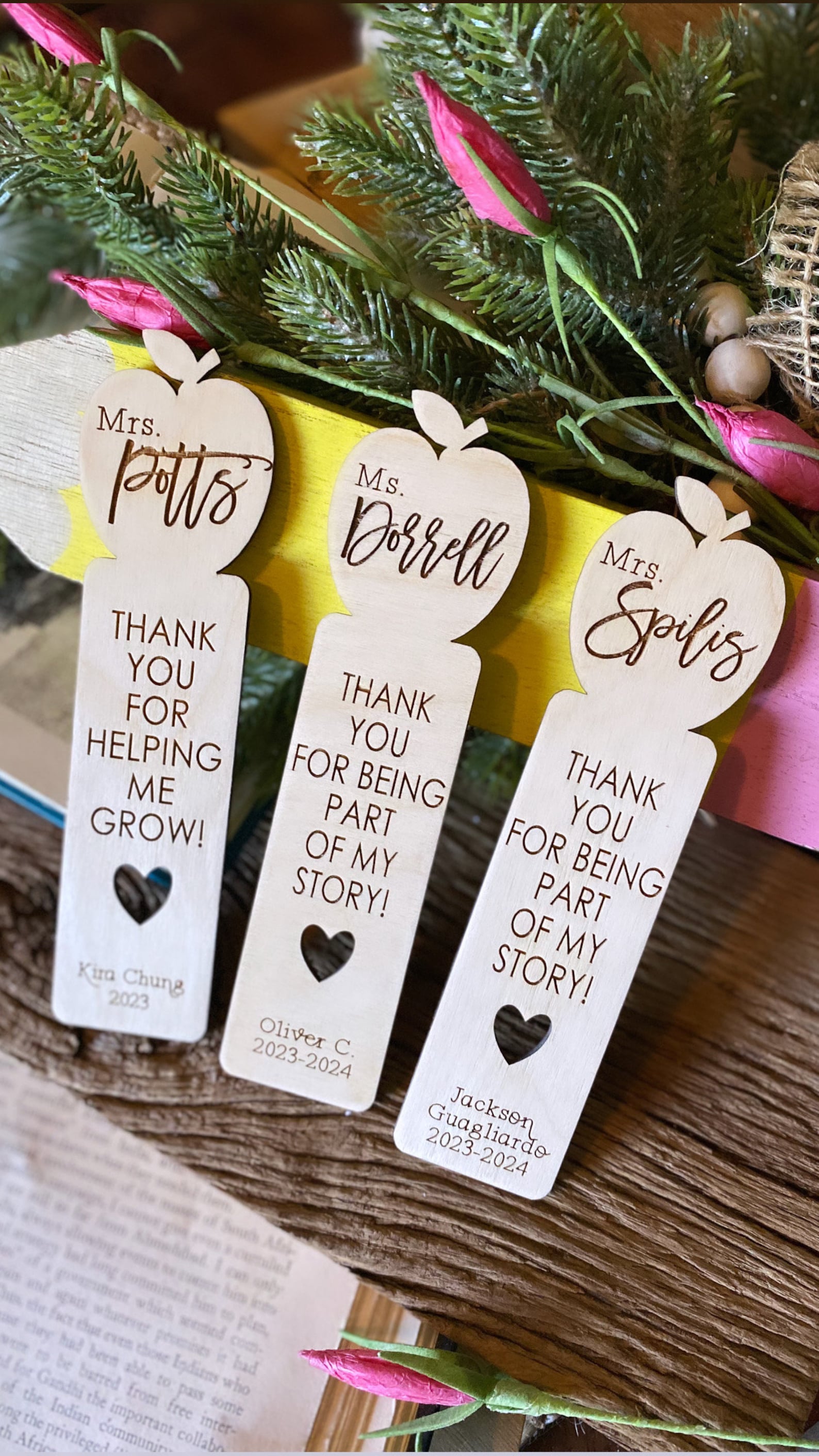 Teacher Bookmark, Teacher Appreciation Gift, Christmas Teacher Gift ...